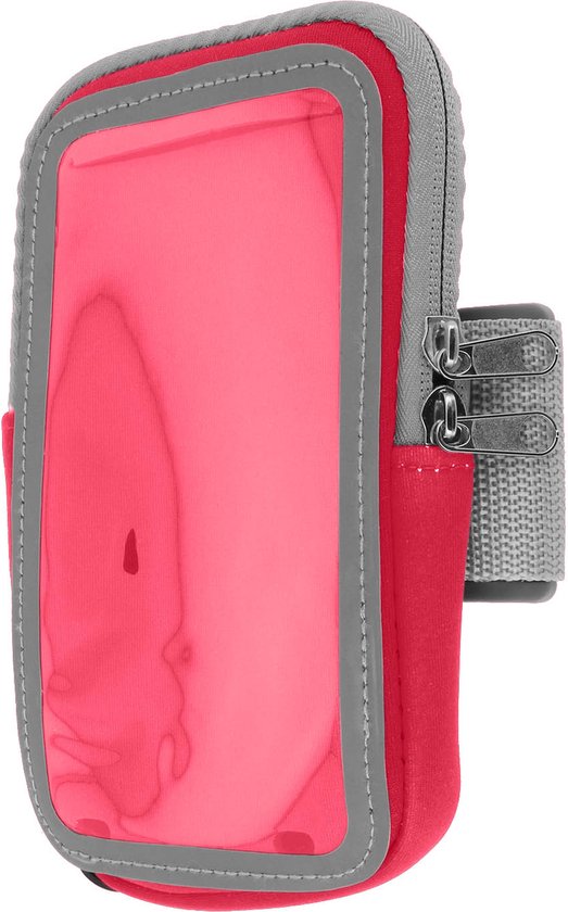 Smartphone Sport Armband Touch Arm of Forearm Strap Zipper Pocket Roze ...