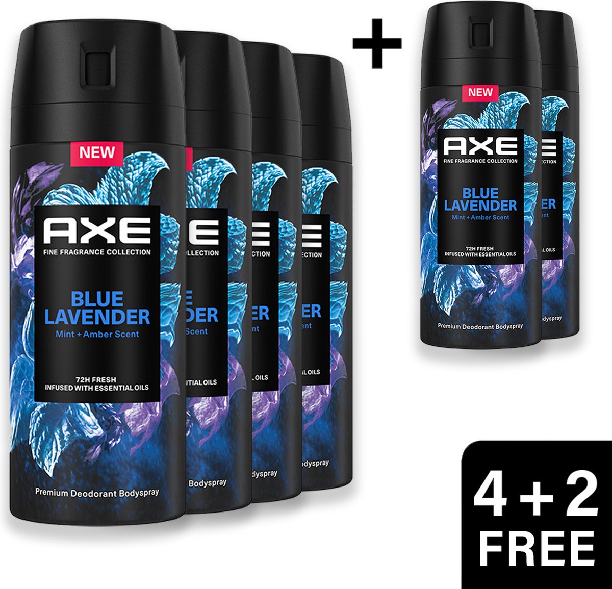 Axe Déodorant - Fine Fragrance Spray - Blue Lavender - 150 ml - 4+2 ...