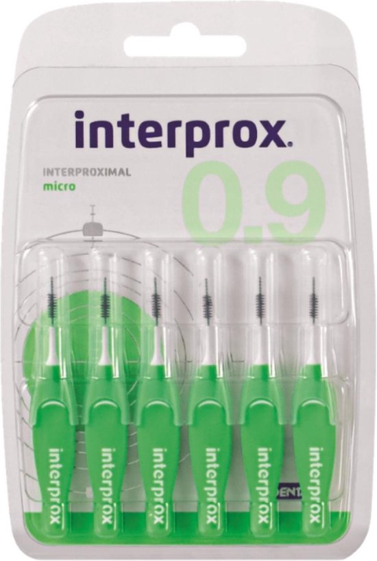 3x Interprox Ragers Micro 0.9 Groen Blister à 6 stuks | bol