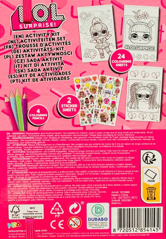 L.O.L. Surprise! Activity kit - Kleurboekje met stickers en potloodjes ...