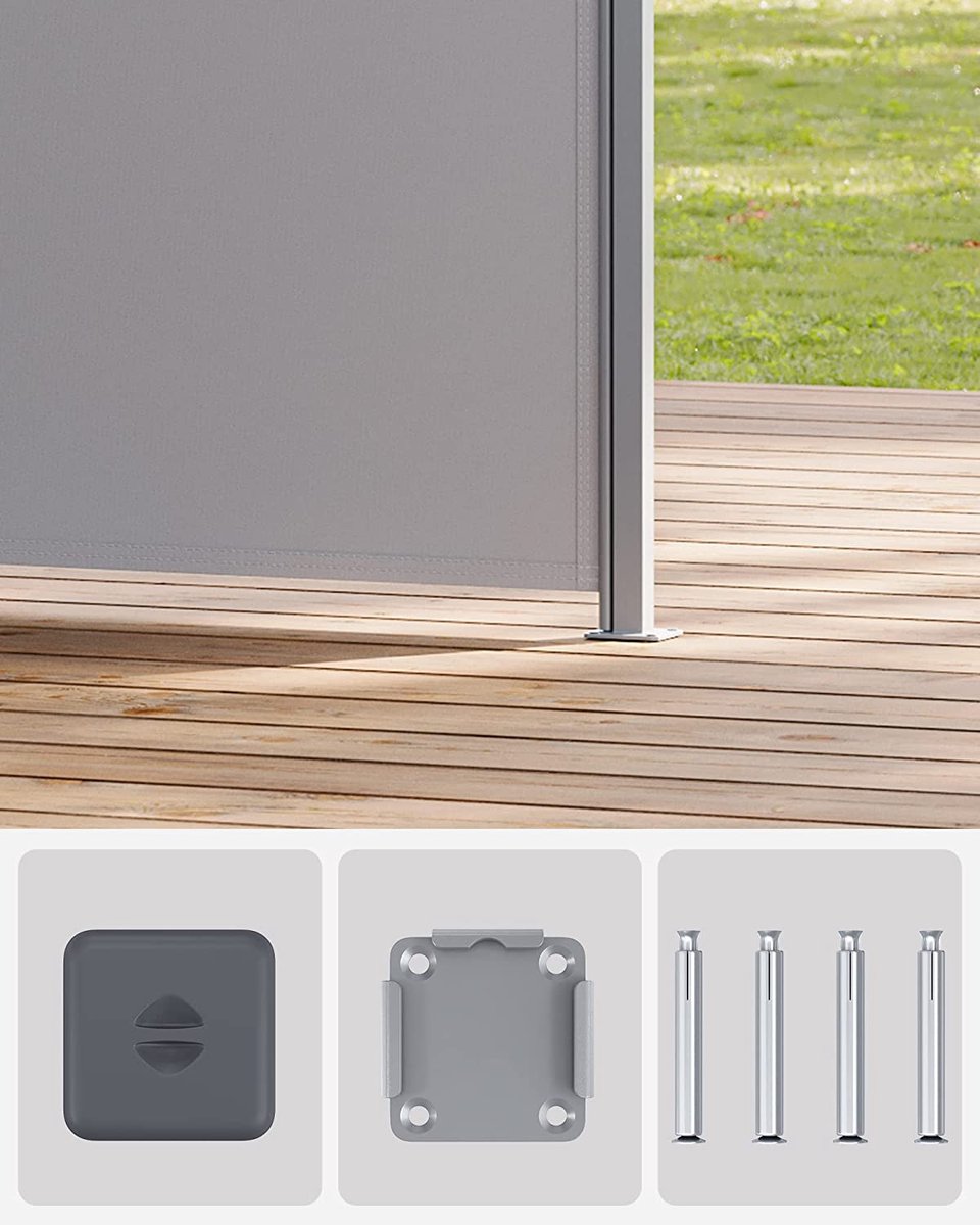 Support de sol pour poteaux de store latéral, plaque métallique avec ...