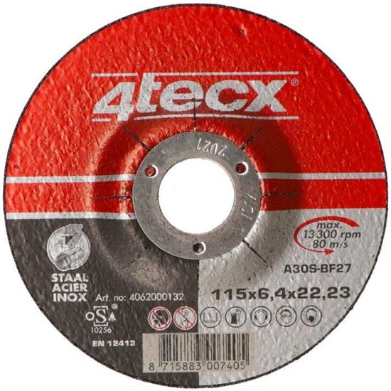 4tecx Afbraamschijf 180mm | 22,23mm - 4062000166 | bol
