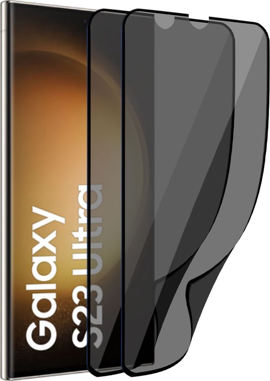 2x Privacy Screenprotector geschikt voor Samsung S23 Ultra - Privacy GuardCover -... | bol