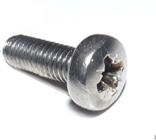 Metaalschroef bolkop M3x10mm - verzinkt - Per 10 stuks | bol