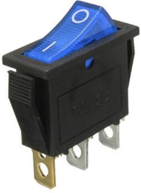 Wipschakelaar KCD3-102 met opdruk - 3 pins - Rechthoek - 12V - Max. 20A ...