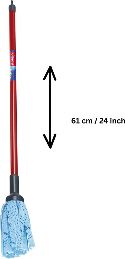 Vileda speelgoed dweil met kleine emmer - 22 cm - Rood | bol