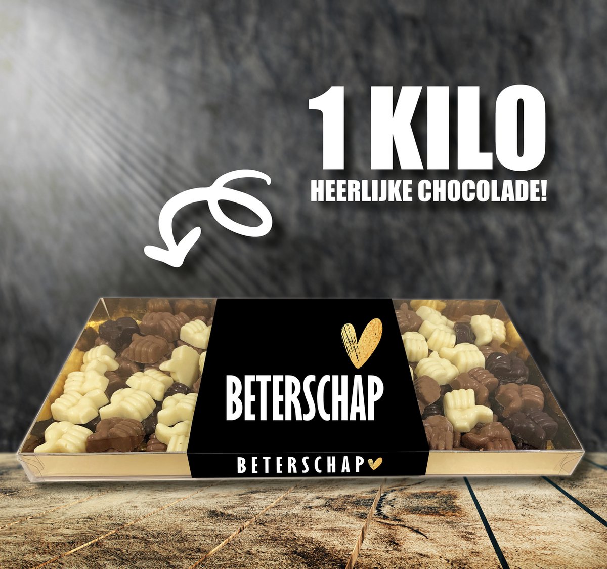 Beterschap - Kado - Cadeautje - Chocolade duimpjes in grote ...