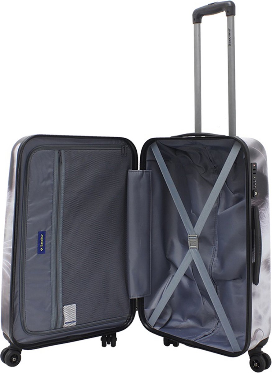 Saxoline Harde Koffer / Trolley / Reiskoffer - 67 cm (Medium) - White ...