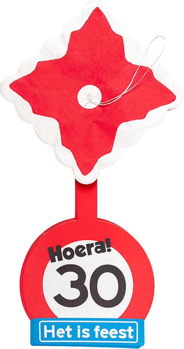 Slinger | Hoera! 30 Het is feest | rood | 4 meter lang | rond | bol.com