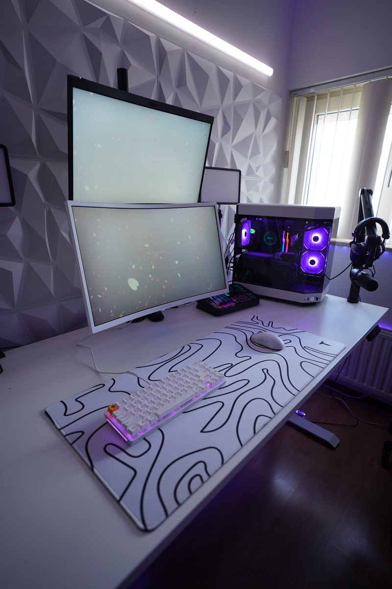 Tommiboi muismat - Topo collectie Wit- xxl muismat - 90x40 cm – Anti ...