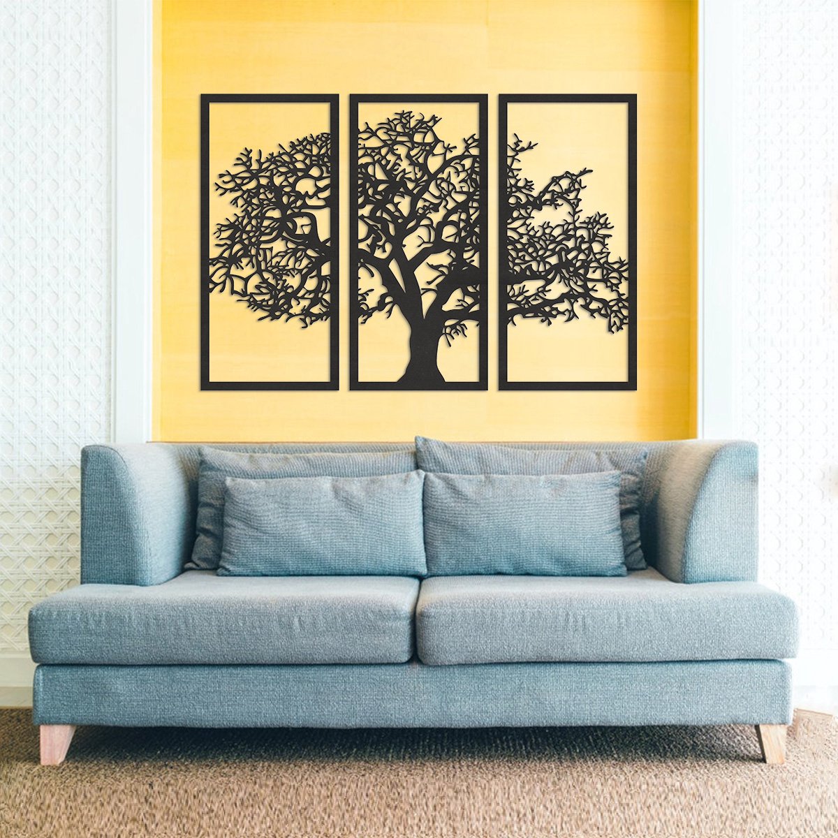 Wanddecoratie Boom Uit 3 Delen - Muurdecoratie Boom - Muurdecoratie ...