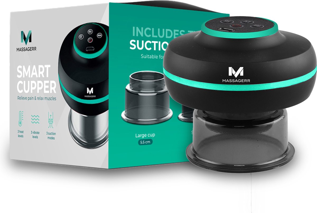 Massagerr® Smart Cupper PRO - Cupping Cubs - Cellulite Massage Apparaat ...