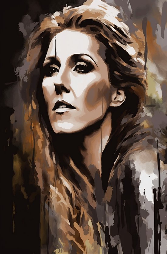 Muziek Poster - Celine Dion Poster - Poster Zangeres - Portret Poster ...