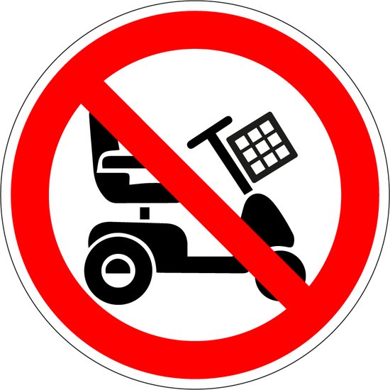 Verbodsbord scootmobielen - kunststof 150 mm | bol