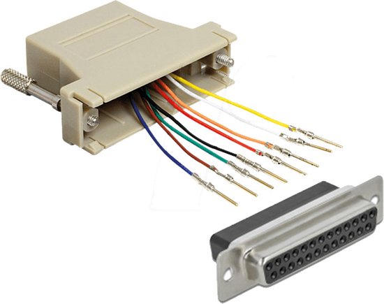 D-sub 25-pins naar RJ45 Adapter - Female - Per 1 stuk(s) | bol