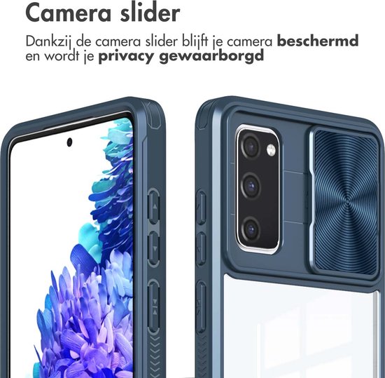 imoshion Hoesje - Geschikt voor Samsung Galaxy S20 FE - Camslider Backcover - Donkerblauw | bol