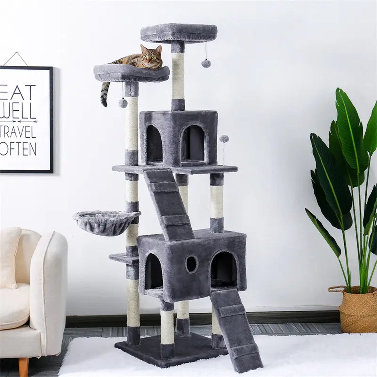 YAR Kitty Deluxe- Luxe Stevige Katten Krabpaal Voor Katten -Grote Krab ...