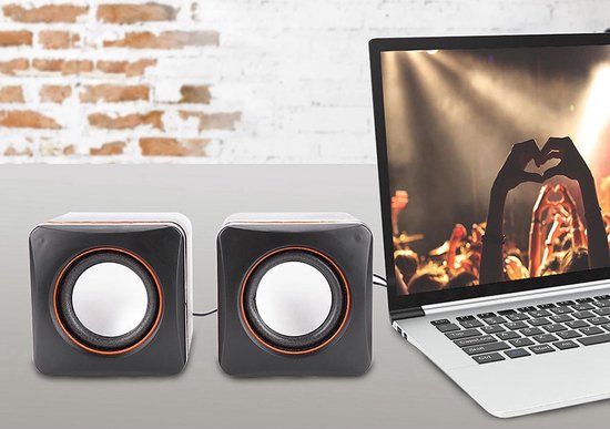 SOROH | Mini PC Luidsprekers Set van 2 met USB | Zwart | bol