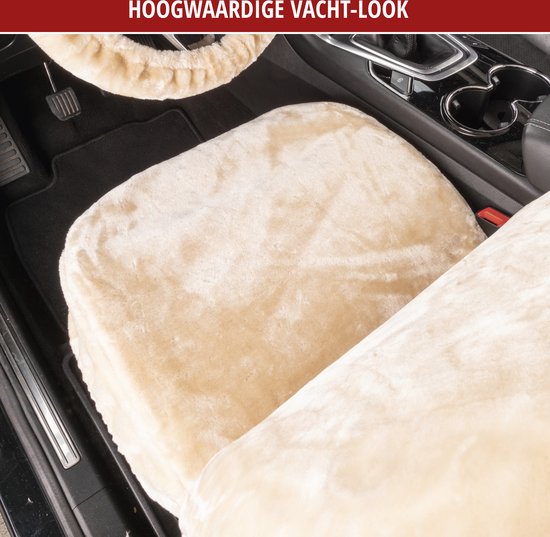 Walser Autostoelhoes Teddy - Beige imitatiebont - Met zij-airbag ...
