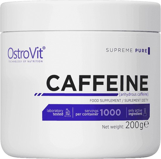Pre-Workout - 24 x Caffeine Poeder - 200g - OstroVit Neutraal | bol.com