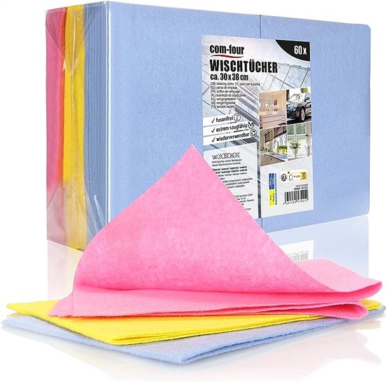 60x huishoudhanddoeken, extreem absorberende en slijtvaste allesdoekjes ...
