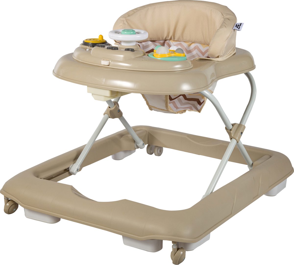 Bebies First Inklapbare Loopstoel Met Speelset Taupe | bol.com