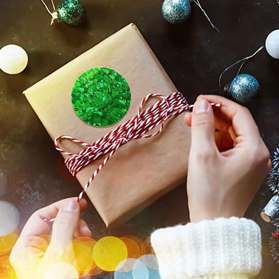 500 Ronde Stickers - 25 mm - Groen Glitter - Kleurcodering Etiketten ...