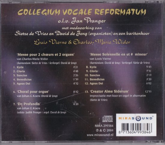 Messes - Louis Vierne, Charles-Marie Widor - Collegium Vocale ...