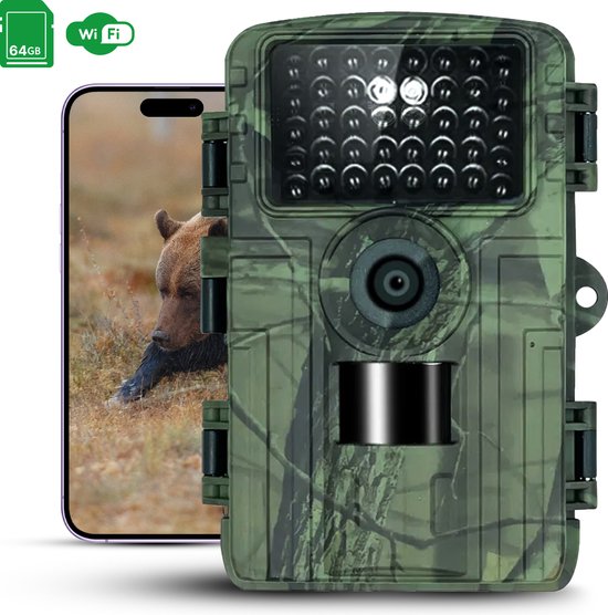 Wildcamera – met Nachtzicht en WiFi – 48MP – Wildcamera met app ...