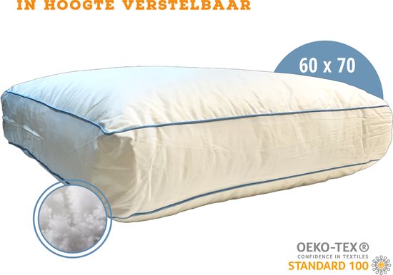 Hoofdkussen - Boxkussen - 100% synthetische (bolletjes) vulling - 60 x ...