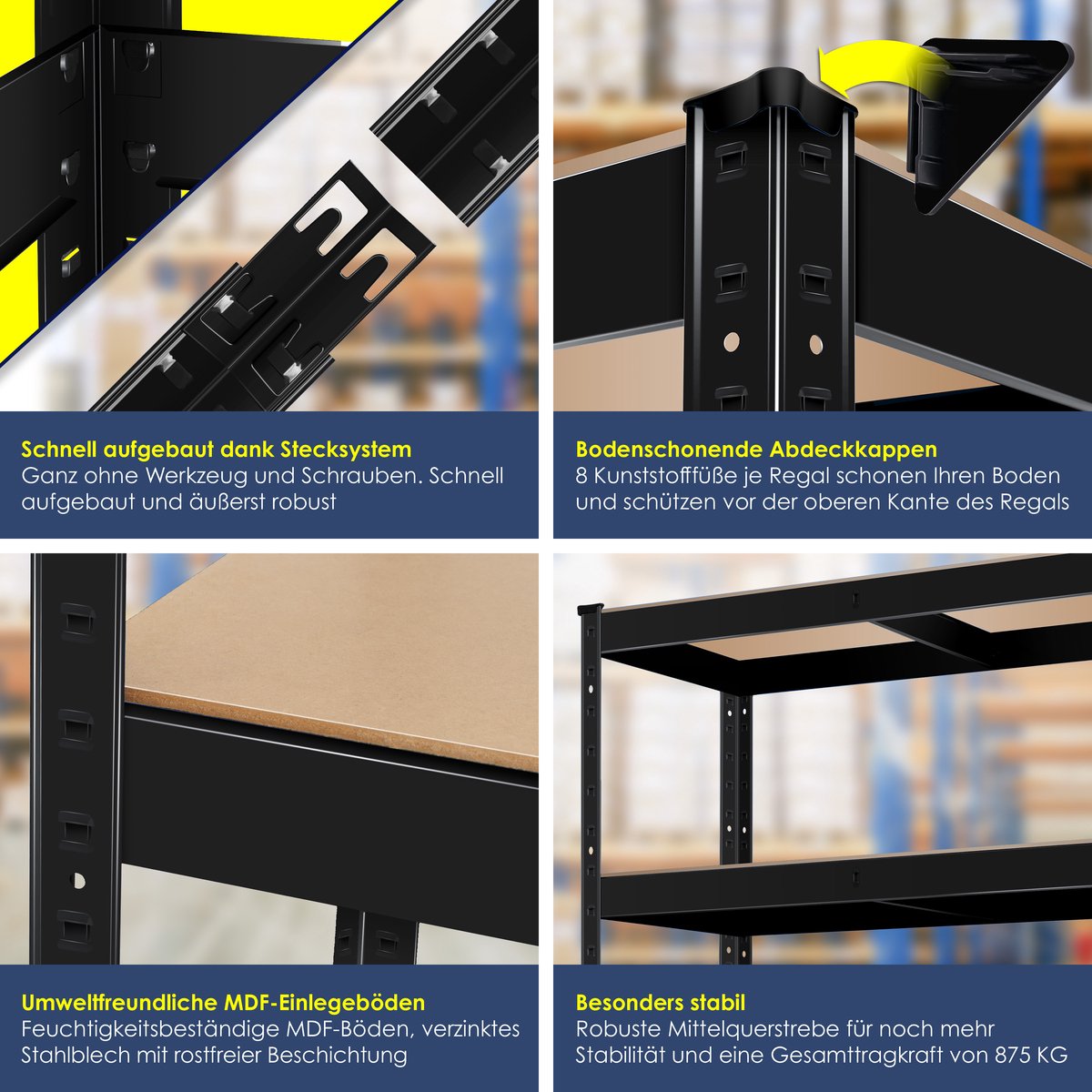 MASKO® Opbergrek / Stellingkasten / Magazijnstelling set van 2 ...