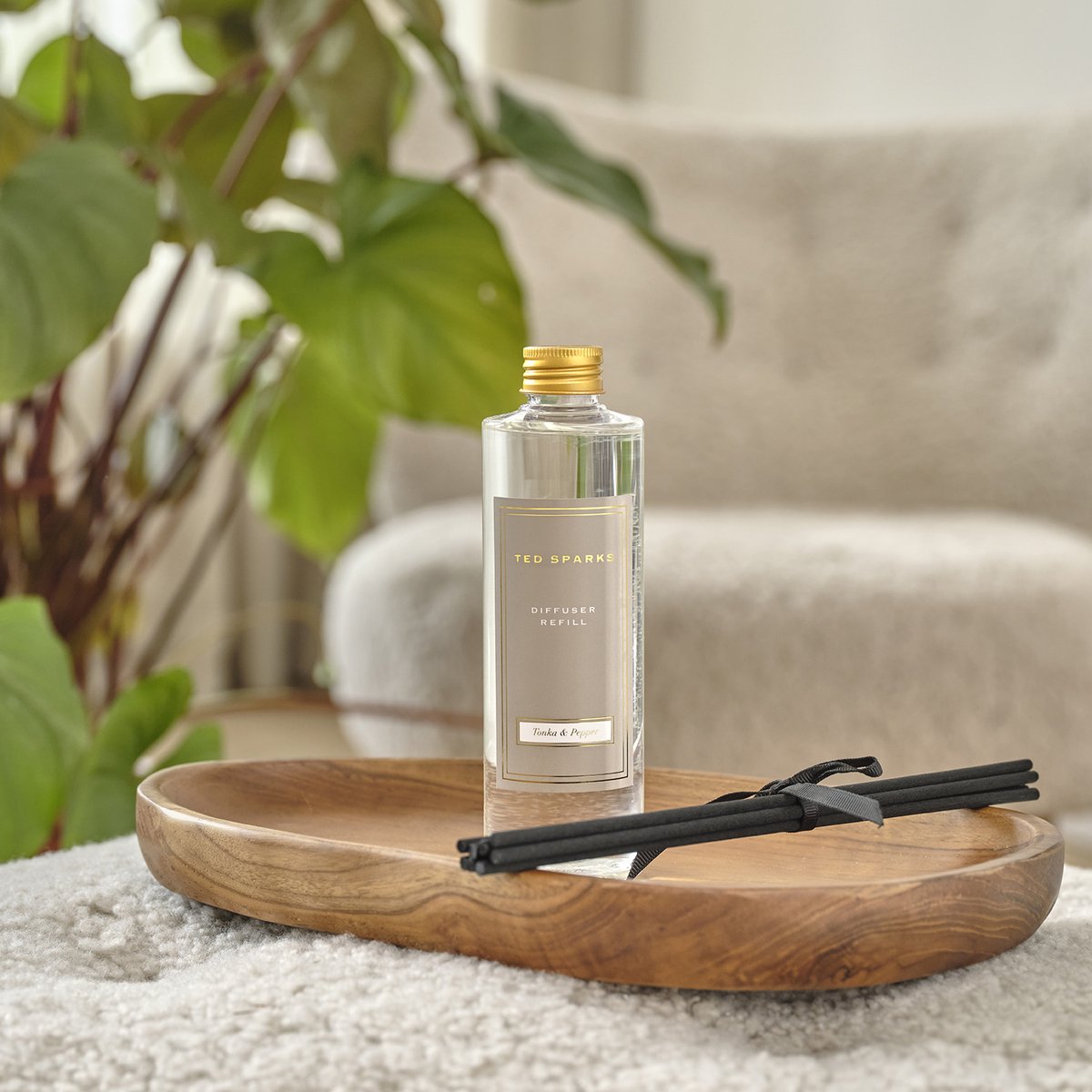 Ted Sparks - Geurstokjes Diffuser Refill & Sticks - Tonka & Pepper | bol