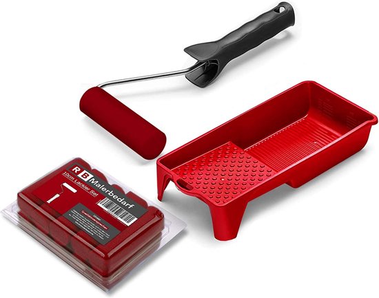 12-delige verfset, 10 cm verfroller voor alle schilderwerkzaamheden, 10 ...