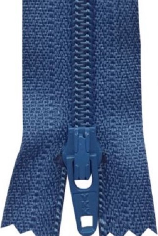 YKK broekrits - Nylon rits - 20cm - Niet deelbaar - Jeansblauw - 3mm | bol