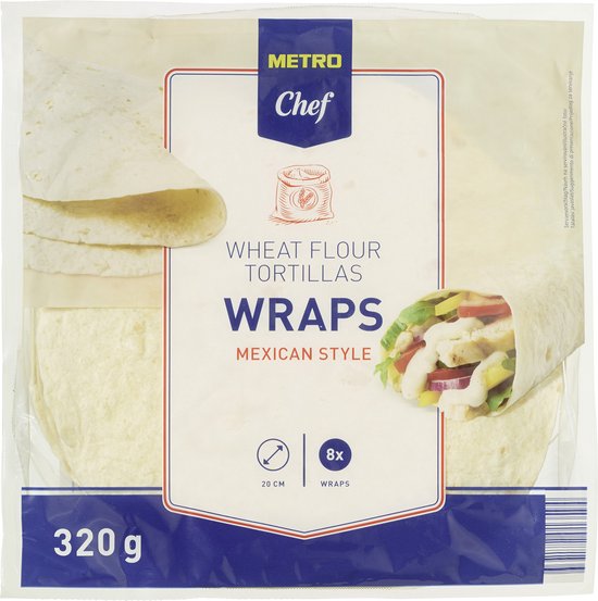 METRO Chef Tortilla Wraps 20 cm 8 stuks 320 gram | bol.com