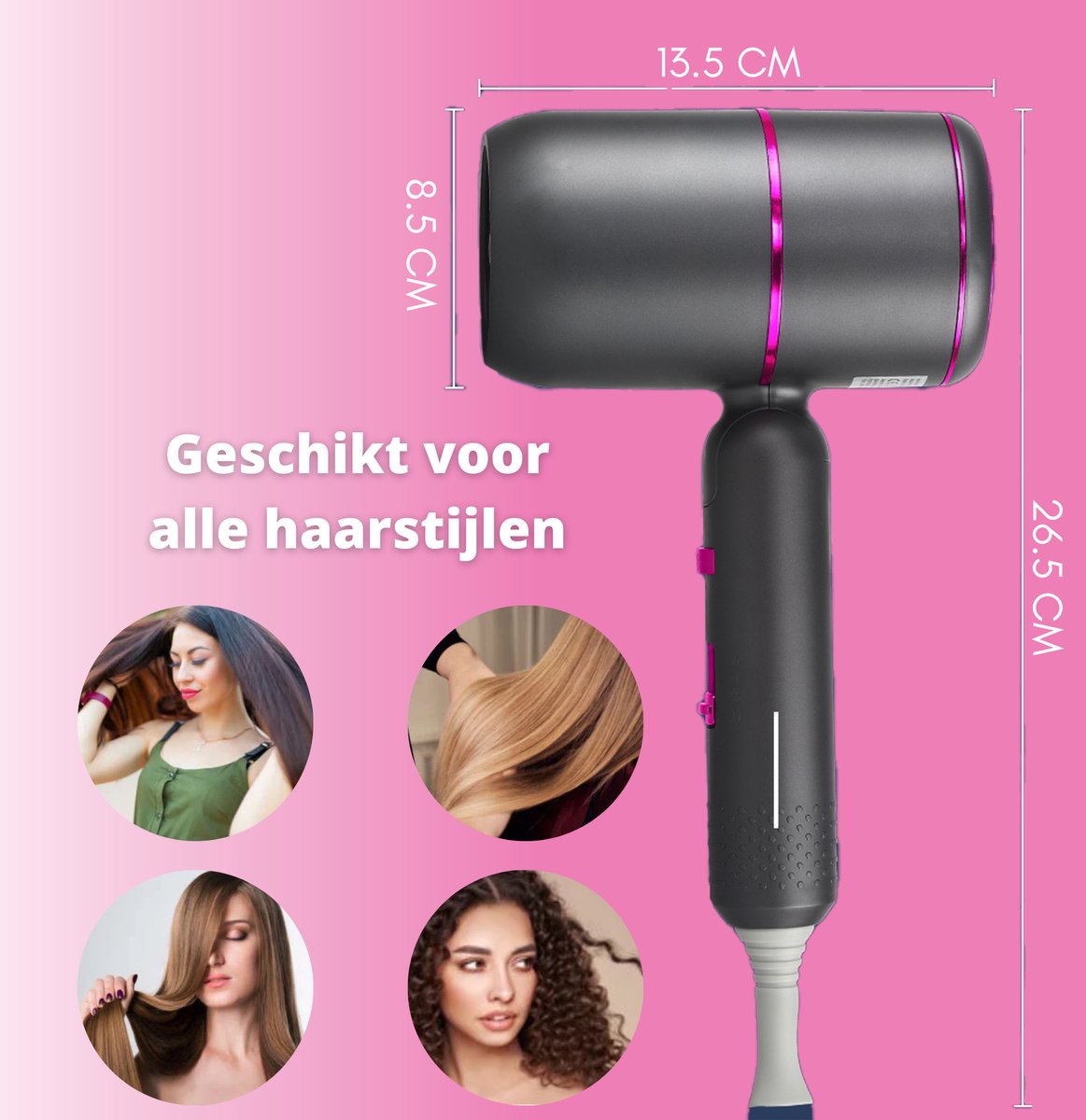 Mimoza Easy Ionic Föhn met Diffuser - Haarfohn - Geschikt voor alle ...