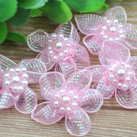 Roosjes met steentjes - 10 stuks - Applicatie kleding maken hobby ...
