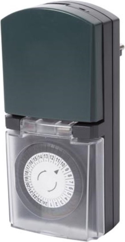 Perel Analoge timer, mechanisch, 230 V, 16 A, 3680 W, IP44, voor gebruik buitenshuis,... | bol