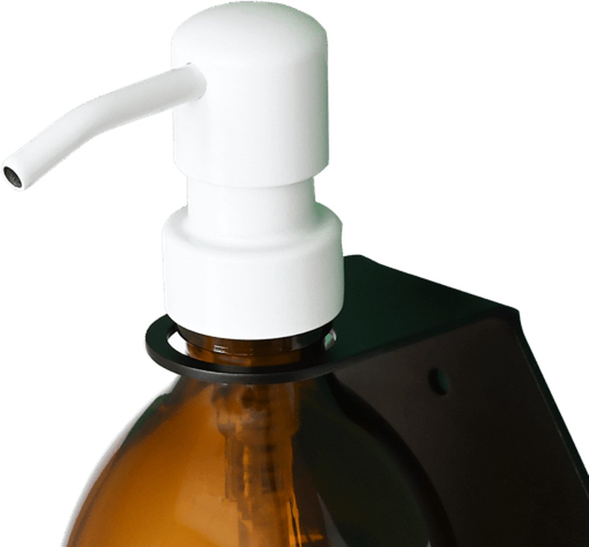 Zeeppomphouder Zwart RVS inclusief Zeepdispensers | Double | 300 ml mat ...