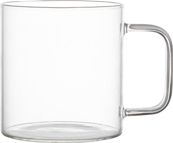 Gusta - Theeglazen 350ml - Set 2 stuks - Handig groot handvat | bol