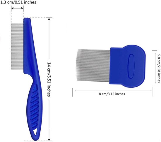 vlooienkam voor katten set van 2 - kattenborstel - kattenkam ...