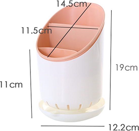 SOROH | Afdruiprek Bestek | Bestekbak Afdruip Rek | Wit/Grijs | 1 Stuk ...