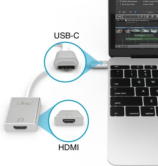 Avizar Videokabel MHL USB Type C naar HDMI 4K vrouwelijke adapter ...