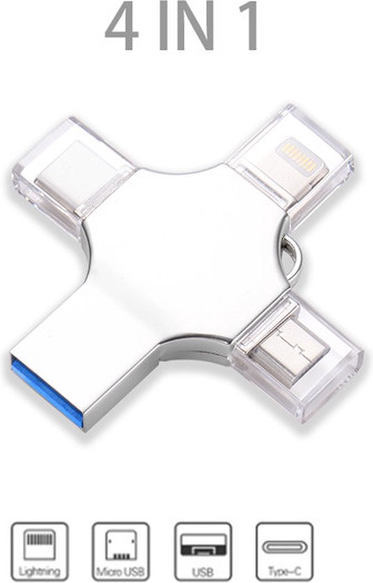Bru USB Flashdrive - 4-in-1 USB Multi Functioneel Flashdrive ...