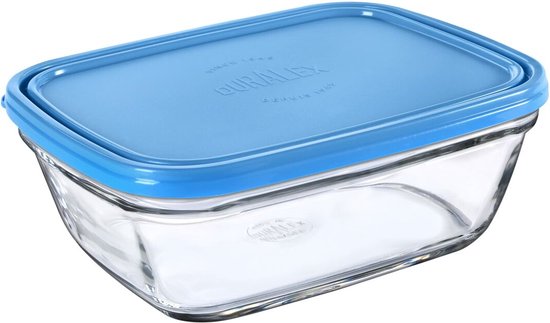 Rechthoekige lunchbox met deksel Duralex Freshbox Blauw 1,7 L | bol