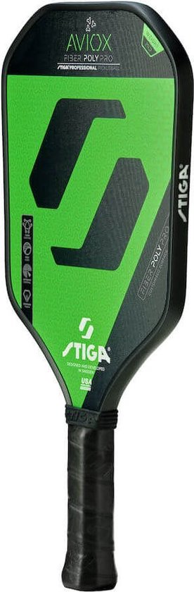 Pickleball paddle Stiga Aviox Fiber Poly Pro Green | bol