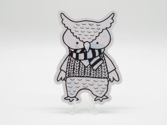 Winter Uil Sticker - Dieren in het Dagelijks Leven | Vera's Arts & Dice | Schattige... | bol