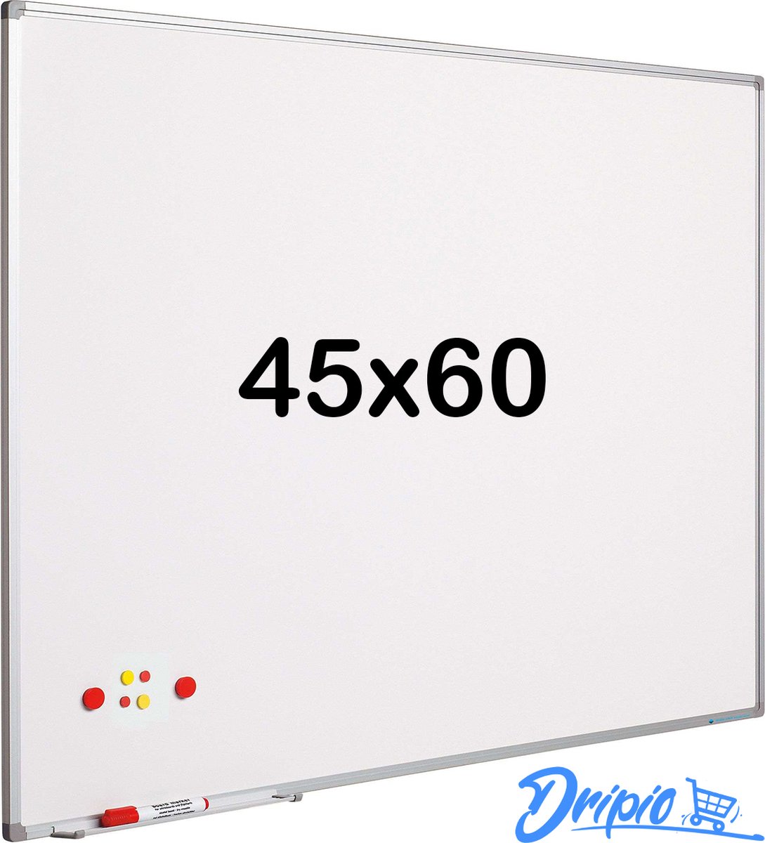 Tableau blanc 45x60 cm - Acier laqué - Magnétique - Tableau magnétique ...