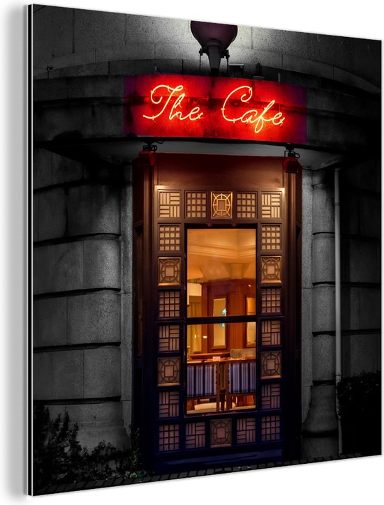 Wanddecoratie Metaal - Aluminium Schilderij Industrieel - Deur - Café ...