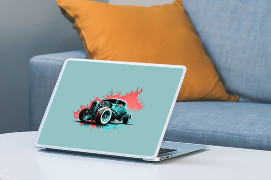 Laptop sticker - 12.3 inch - Auto - Vintage - Verf - Groen - 30x22cm ...